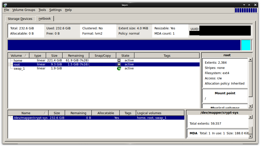 LVM (Logical Volume Manager) per GUI verwalten - Natenoms Blog